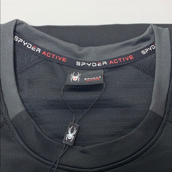 Spyder | Shirts | Spyder Active Mens Long Sleeve T Shirt Black | Poshmark